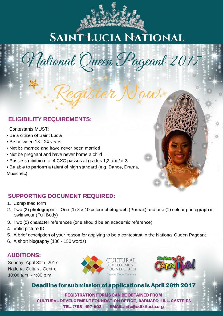 National Carnival Queen pageant 2017 – AUDITIONS – Cultural Development ...